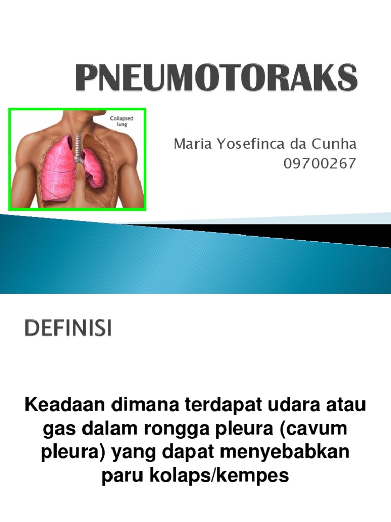 Pneumotoraks Dr. Suharsono SP.P | PDF | Seni | Sains & Matematika