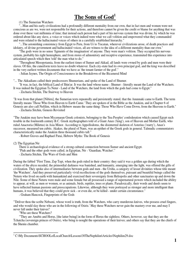 The Sons of God-1 | PDF