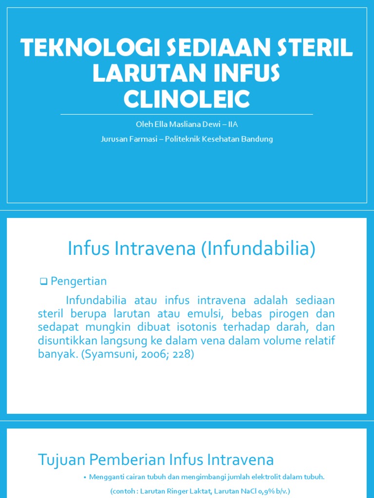 Ella Masliana Dewi (Infus Clinoleic) | PDF