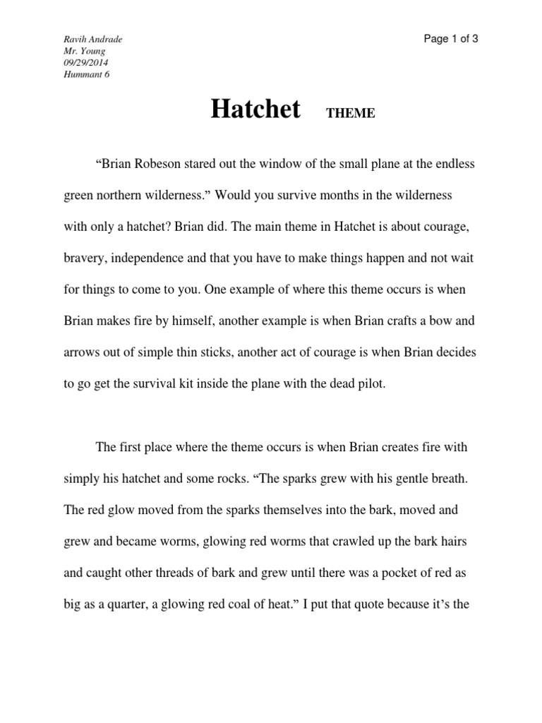 Hatchet Final Project | PDF | General Fiction