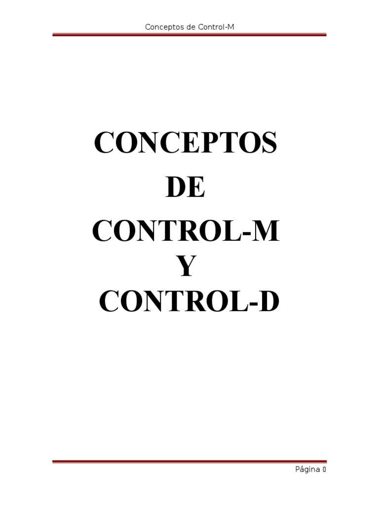 Conceptos de Control-M y Control-D | PDF | Tecnología de sistema ...