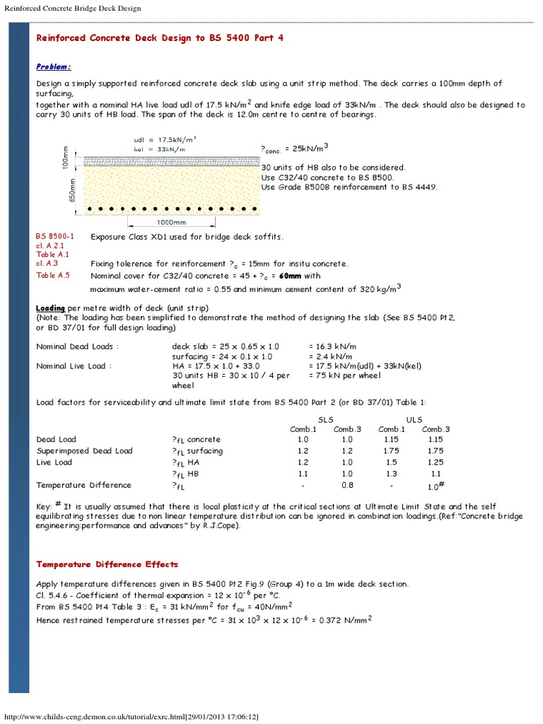 Reinforced Concrete Bridge Deck Design PDF | PDF | Young's Modulus ...
