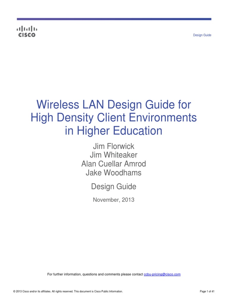 Wifi Design Guide c07-693245 | PDF | Ieee 802.11 | Wireless Lan