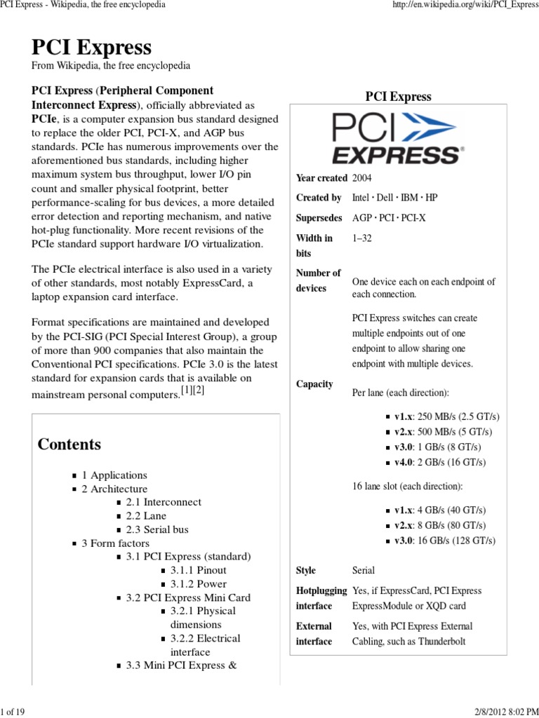 PCI Express Wiki | PDF | Transmission Control Protocol | Information ...