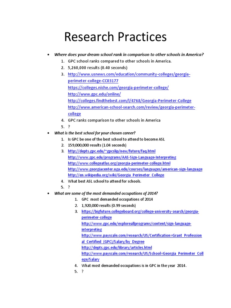 Research Practices: Where Does Your Dream School Rank in Comparison To ...