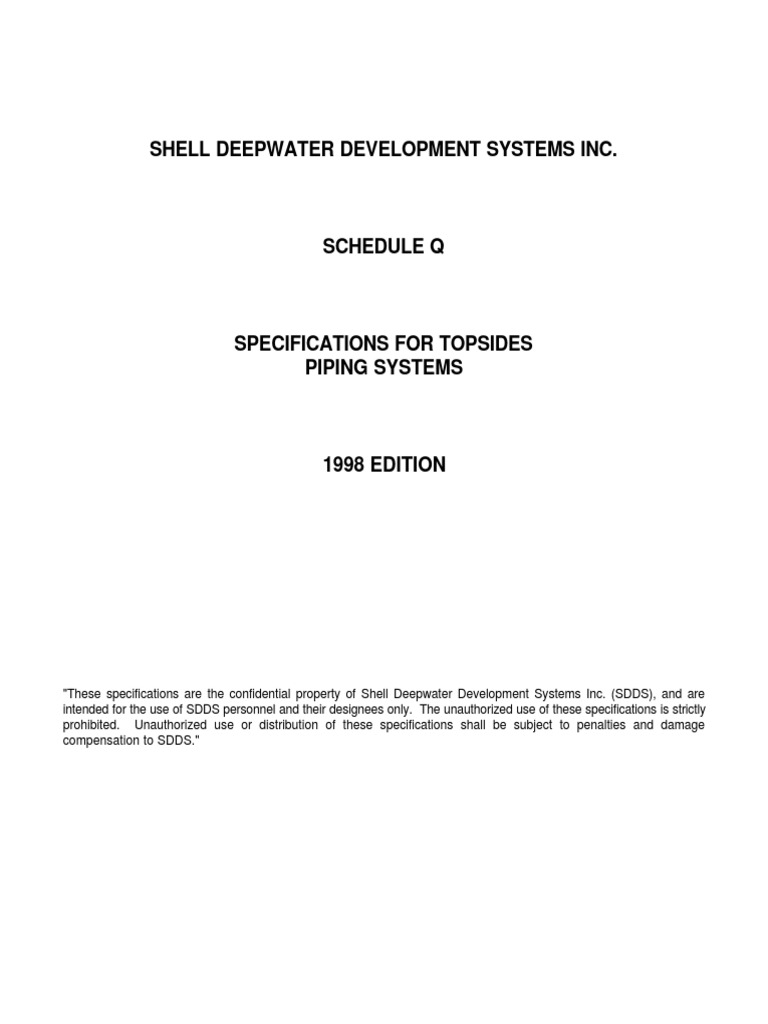 Fpso - Specifications For Topsides Piping Systems | PDF | Pipe (Fluid ...