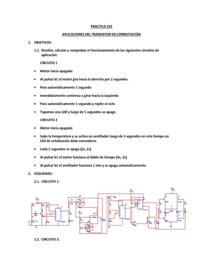 Aplicaciones Del Transistor en Conmutación | Diseño electronico | Electrónica