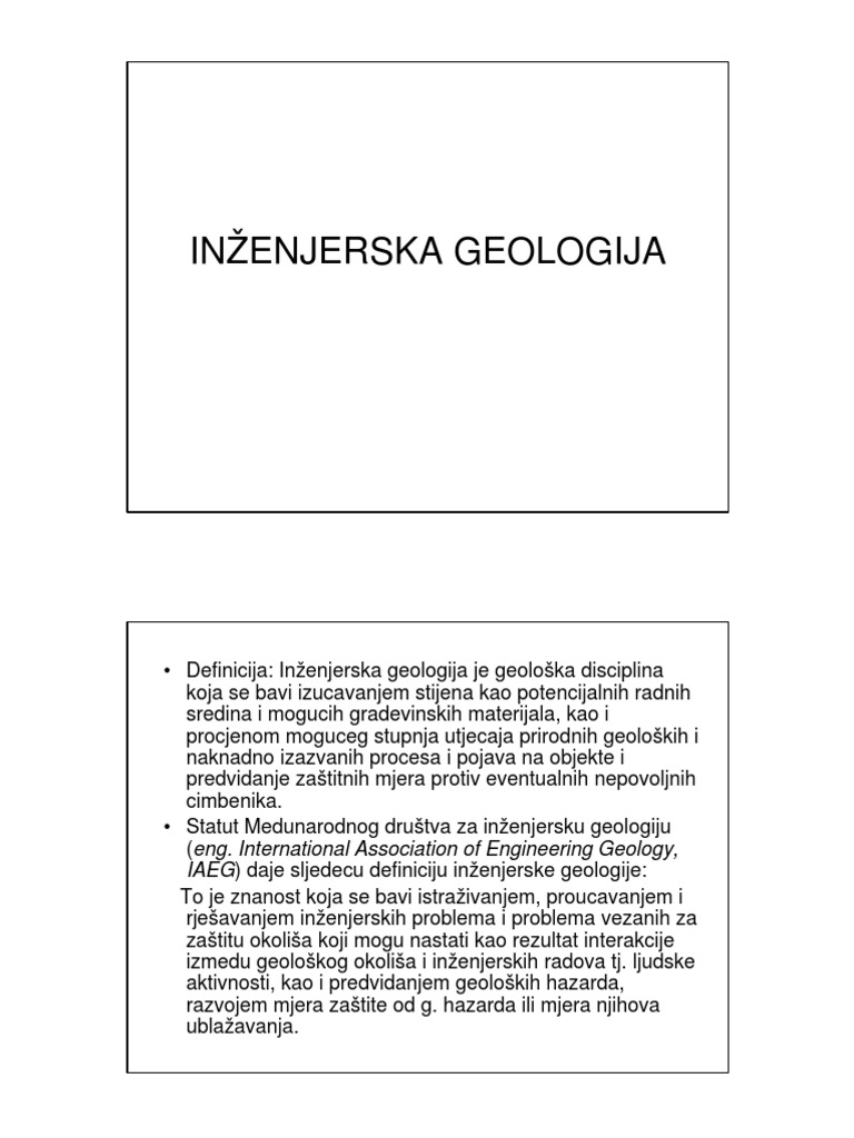 10 Inzenjerska Geologija PDF | PDF