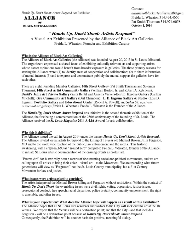 'Hands Up' Information | PDF | Ferguson Unrest | Shooting Of Michael Brown