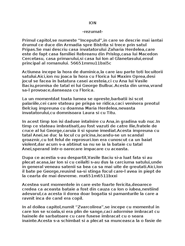 Rezumat Ion | PDF