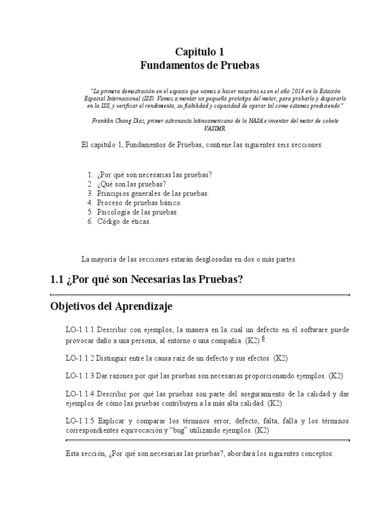 Fundamentos de Pruebas - Cap 1 PDF | PDF