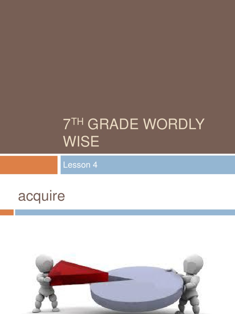7th Grade Wordly Wise Lesson 4 Vocabulary | PDF | Adjective | Verb