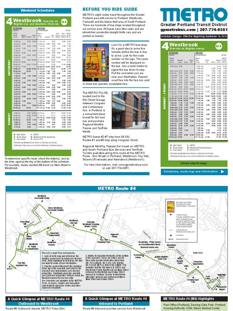 Portland Maine METRO Westbrook Route 4 | Rapid Transit | Public Transport