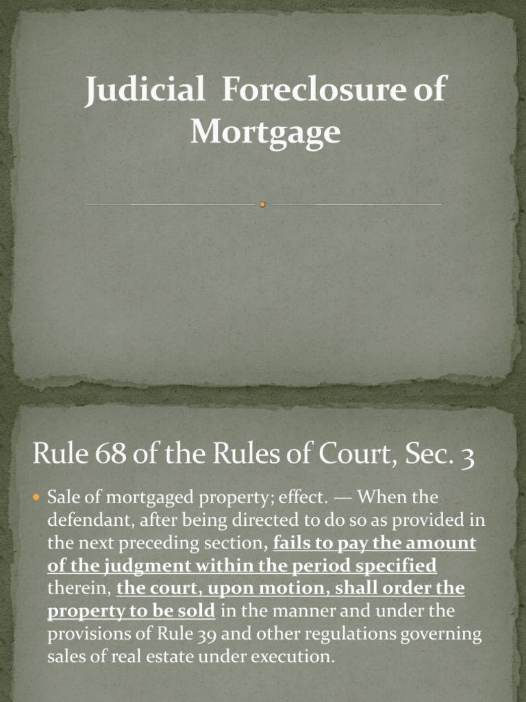Judicial Foreclosure Procedures Explained | PDF | Mortgage Law ...