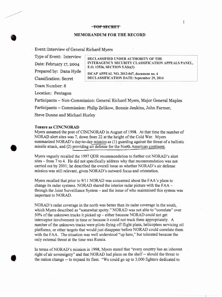 Topsecite'F Memorandum For The Record | PDF | North American Aerospace ...