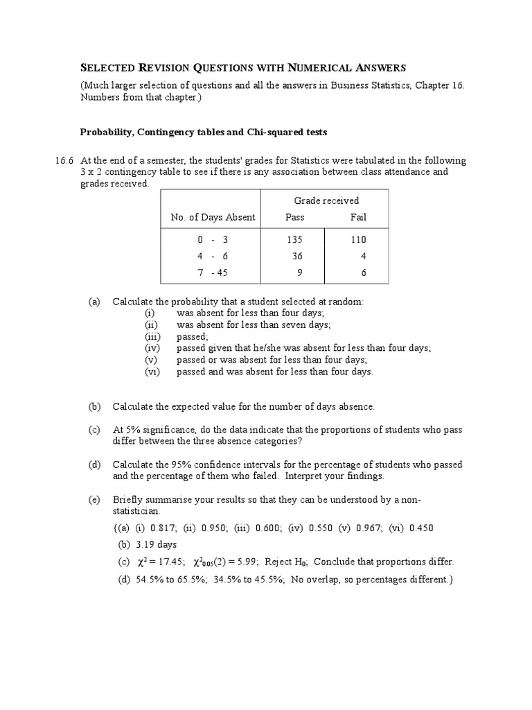 Selected Qs Handouts | PDF | Probability And Statistics | Multivariate ...