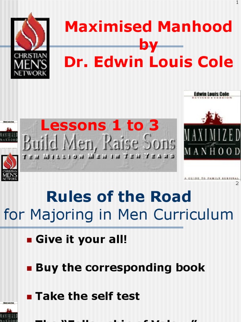 Maximised Manhood by Dr. Edwin Louis Cole | PDF | Repentance | Sin