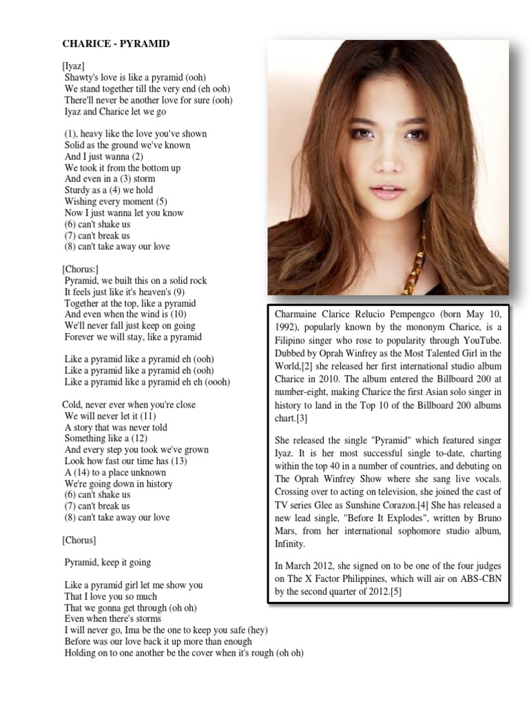 Charice - Pyramid PDF | PDF | Music Media | Pop Music