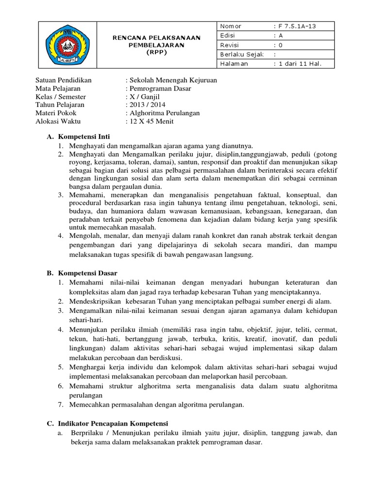 Belajar Algoritma Pengulangan | PDF | Karier & Perkembangan