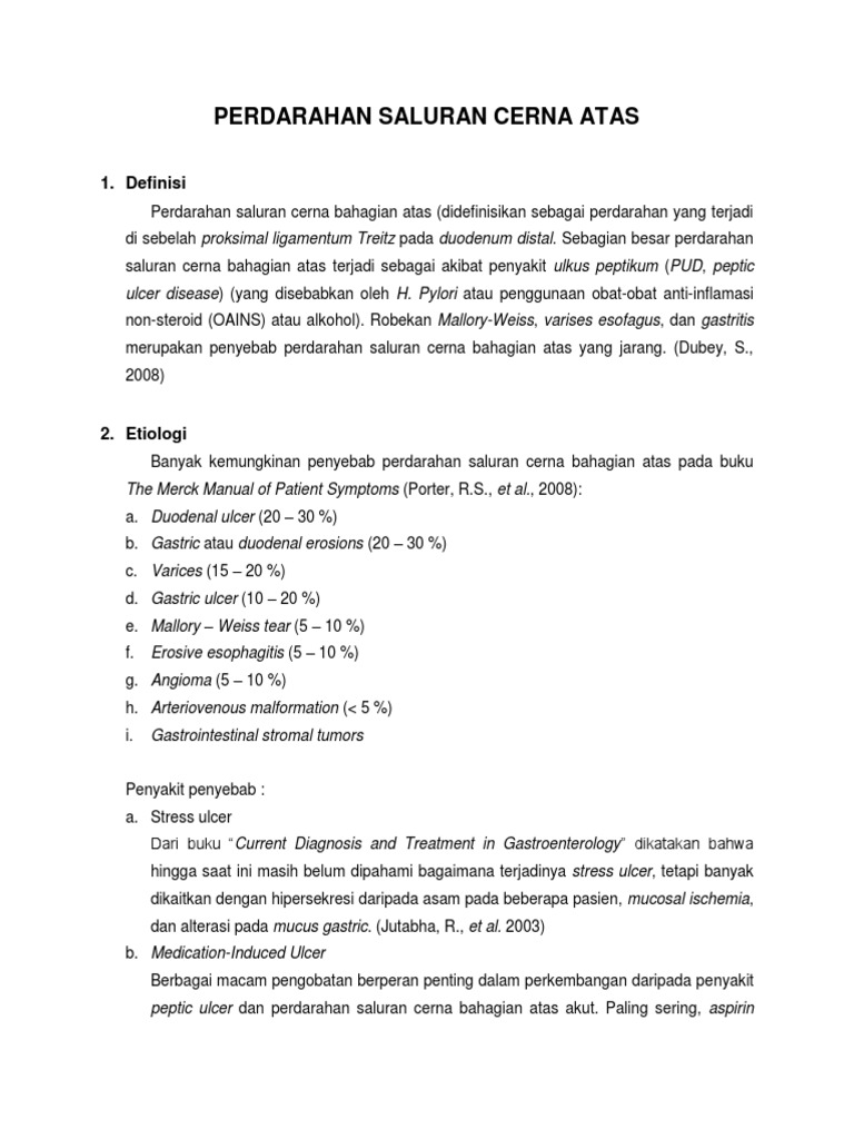 Laporan Perdarahan Saluran Cerna Atas | PDF
