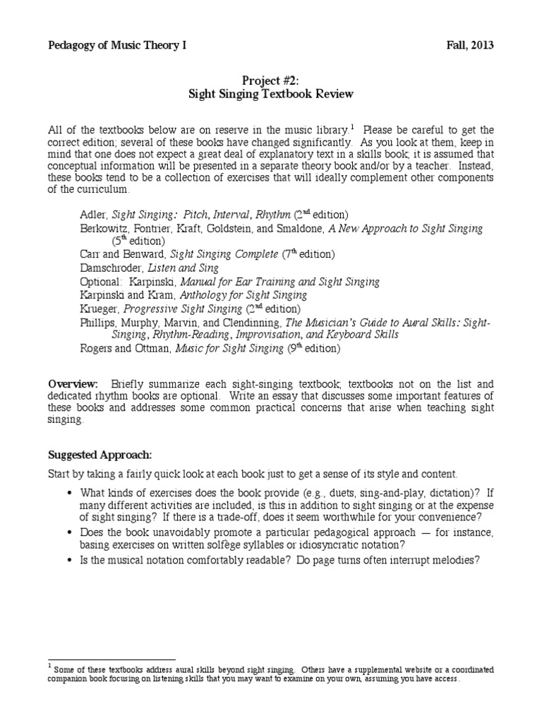 Aural Skills Review | PDF | Singing | Textbook