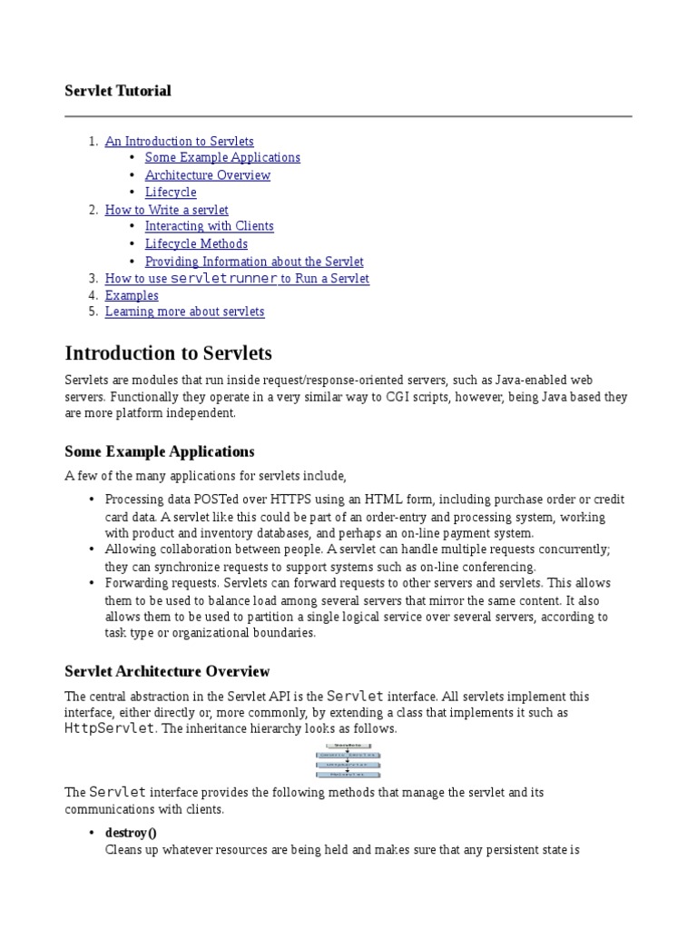 Introduction To Servlets: Servlet Tutorial | PDF | Java Servlet ...
