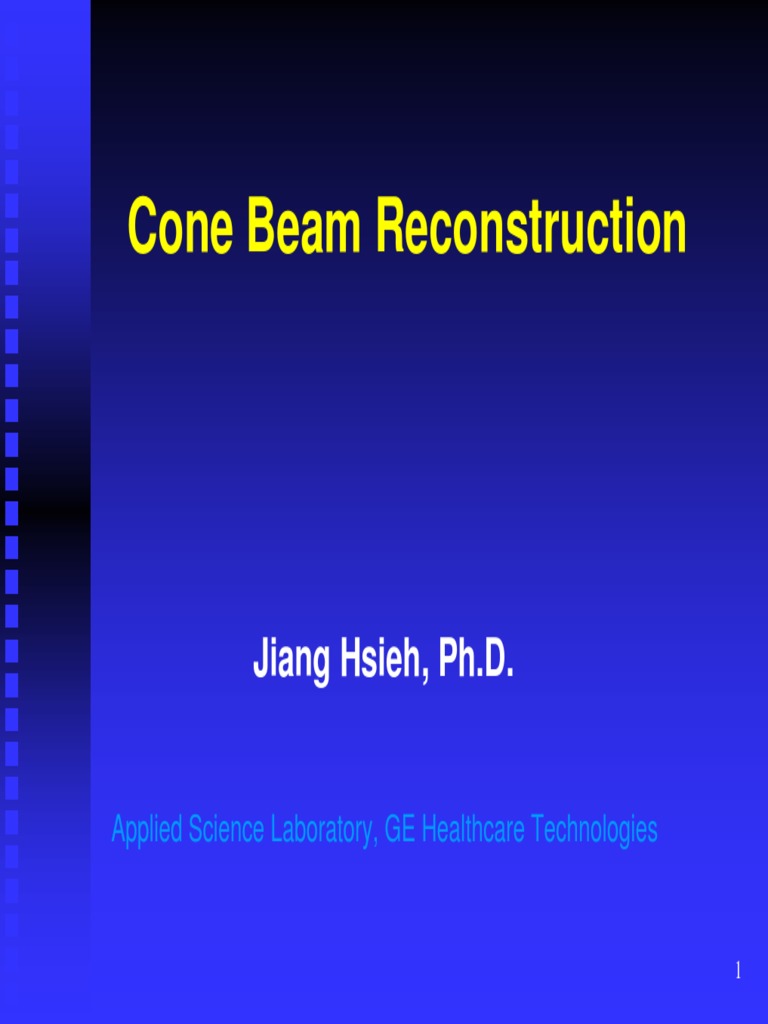Cone Beam CT Image Reconstruction Techniques | PDF | Tomography | Ct Scan