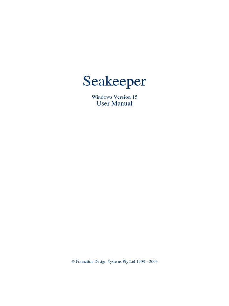 Seakeeper User Manual | PDF | Spectral Density | Waves