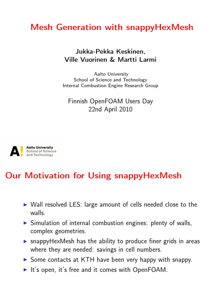 OpenFOAM SnappyHexMesh Tutorial | PDF | Areas Of Computer Science | Computing And Information ...