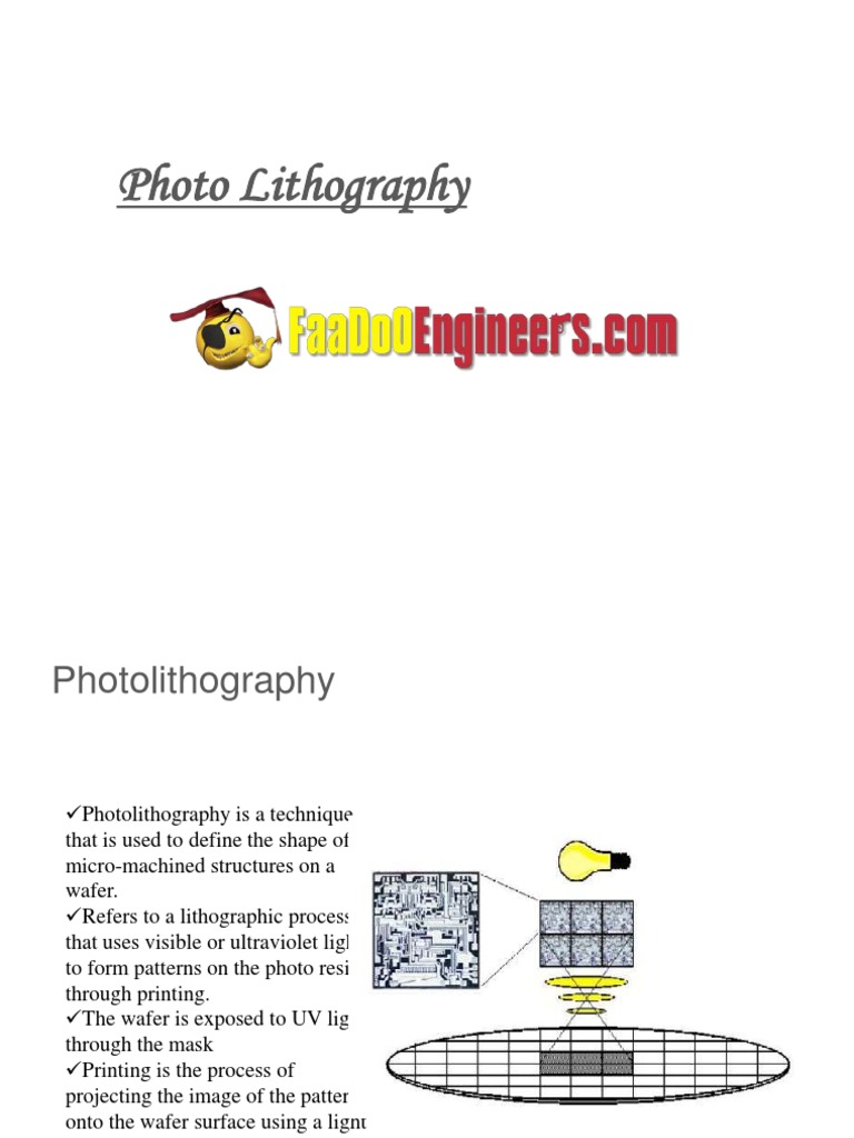 Photo Lithography PDF | PDF | Photolithography | Wafer (Electronics)