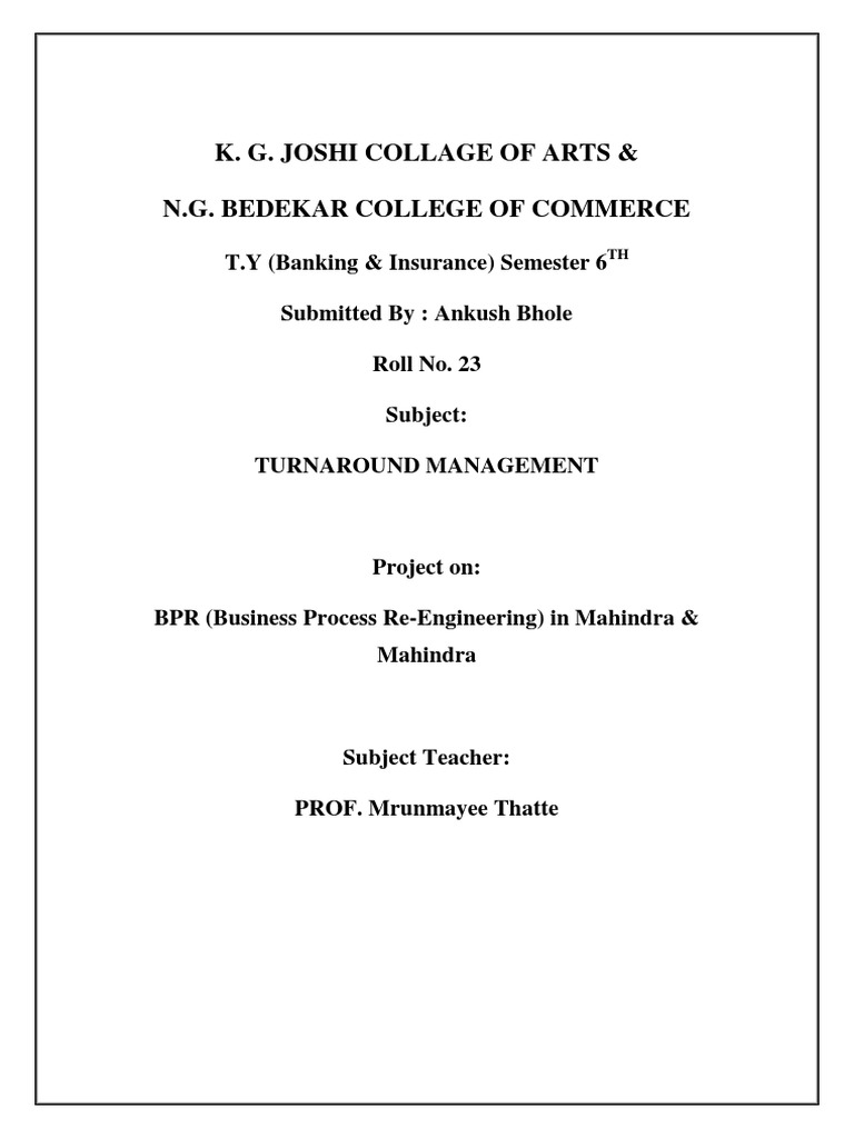 K. G. Joshi Collage of Arts & N.G. Bedekar College of Commerce | PDF | Automotive Equipment ...