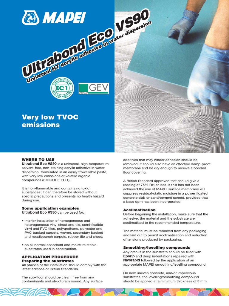 231 Ultrabond Eco Vs90 Uk | PDF | Flooring | Polyvinyl Chloride