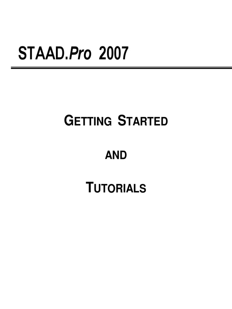 Tutorial Staad Pro 1 PDF | PDF | Graphical User Interfaces | Button (Computing)