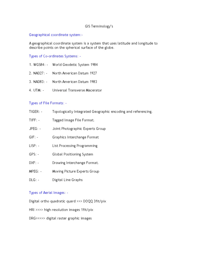 Gis Terminology | Download Free PDF | Map | Visual Journalism