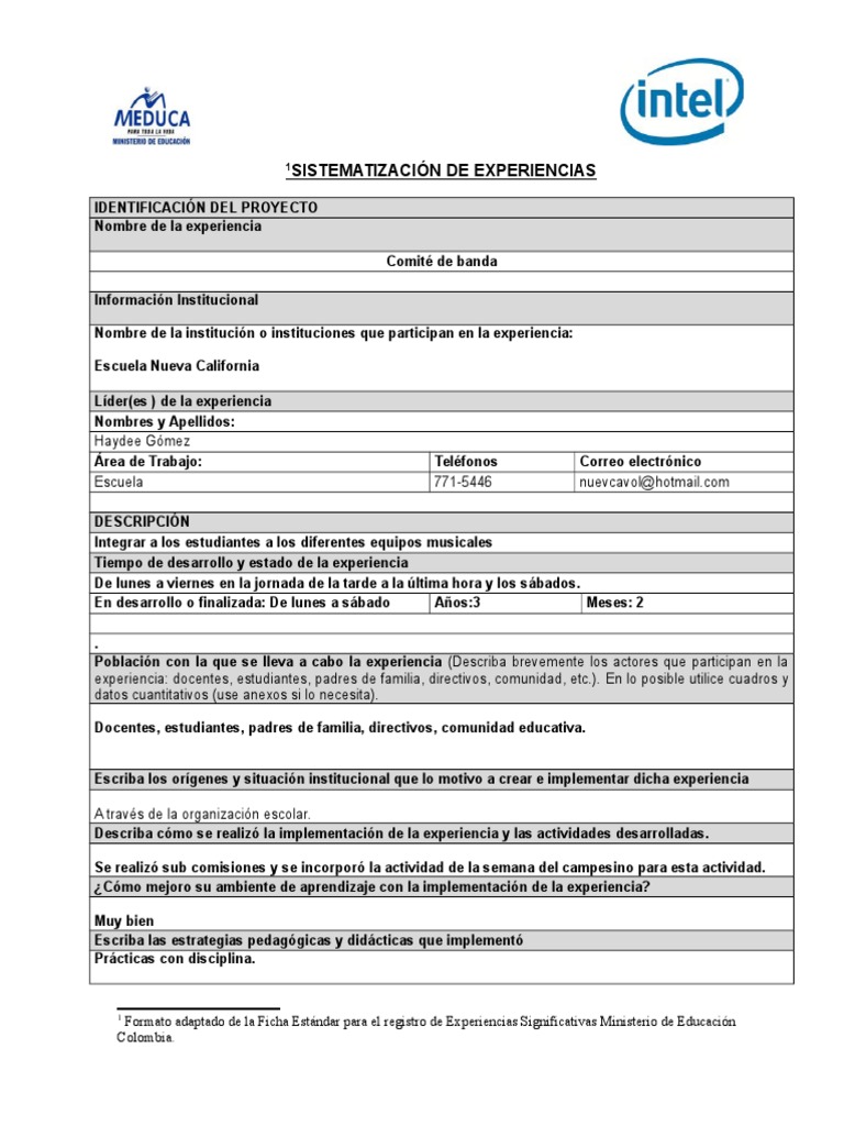 Experiencia Comit de Banda | PDF | Business