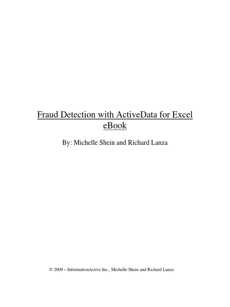 Fraud Detection With Active Data | PDF | Microsoft Excel | Spreadsheet