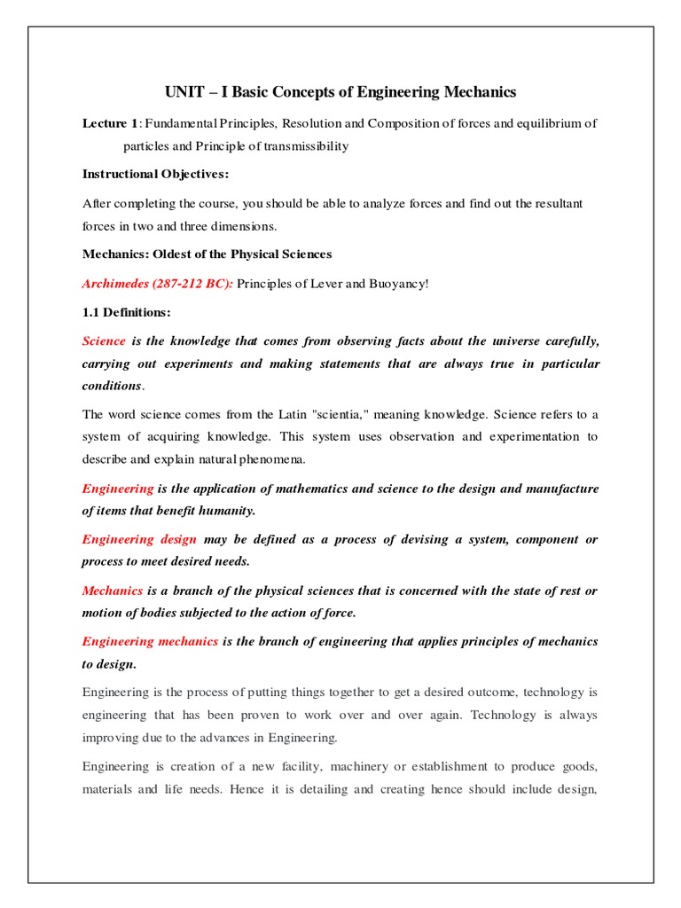 Fundamentals of Engineering Mechanics | PDF | Force | Euclidean Vector