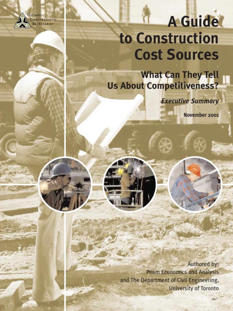 A Guide To Construction Cost Sources: What Can They Tell Us About ...