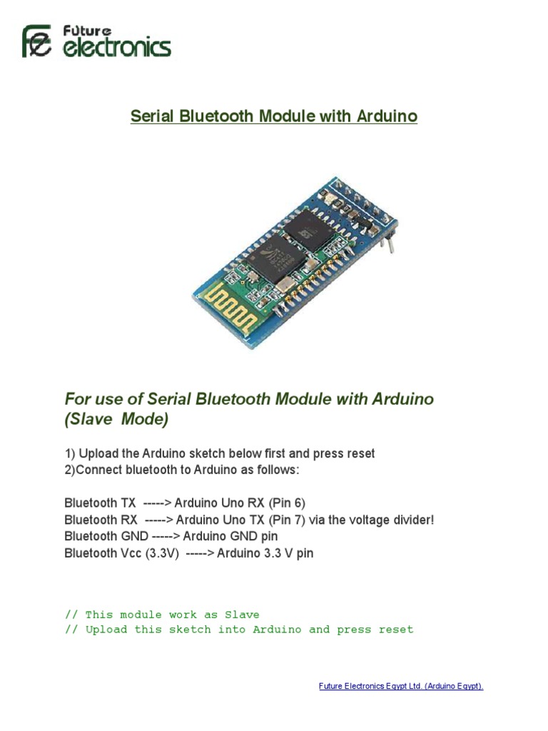 Serial Bluetooth Arduino Master Slave Pdf Pdf