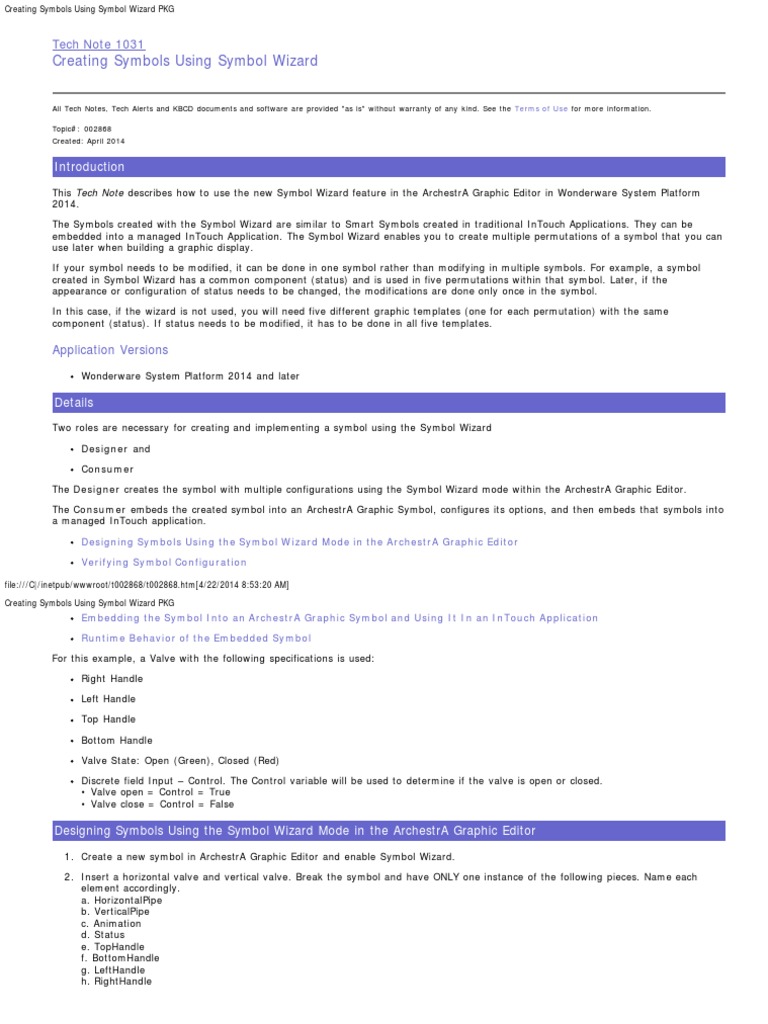 Intouch Symbolos PDF | PDF | Portable Document Format | Computing