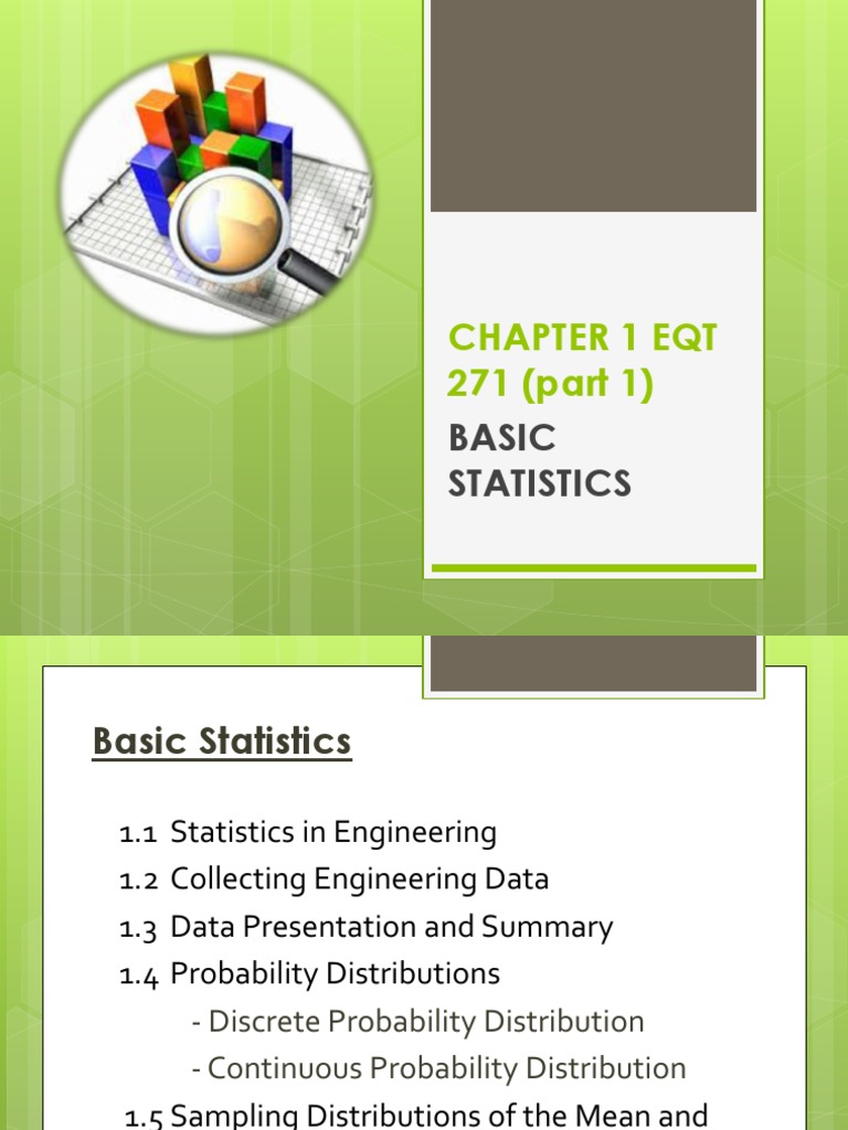 Chapter 1 Eqt 271 (Part 1) : Basic Statistics | PDF | Mode (Statistics) | Statistics