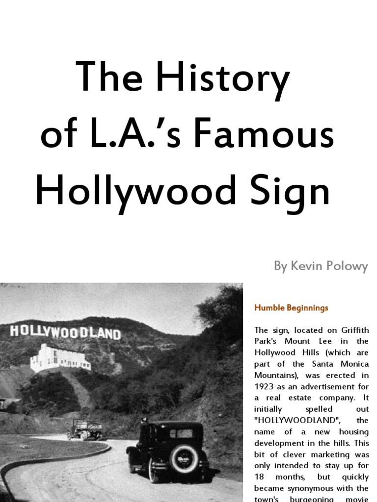 Hollywood Sign History - Pps | Download Free PDF | Leisure