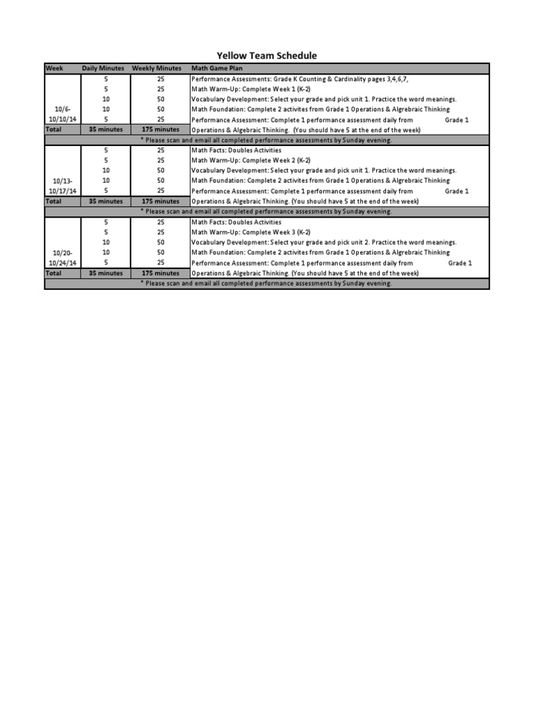 Yellow Team 1-3 | PDF