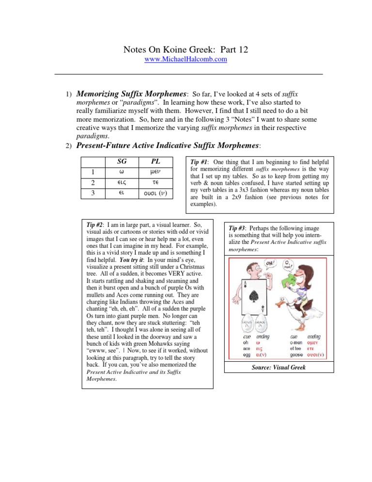 Notes On Koine Greek, Pt. 12 | PDF | Koine Greek | Language Families