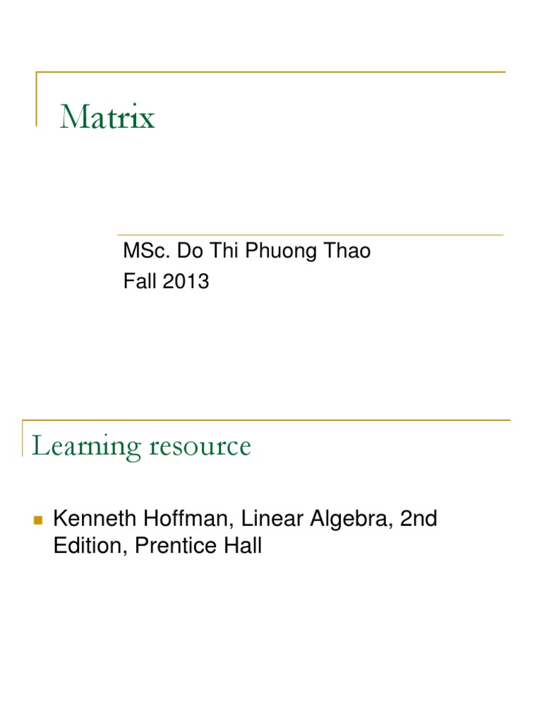 3_matrix.ppt | Matrix (Mathematics) | Linear Algebra