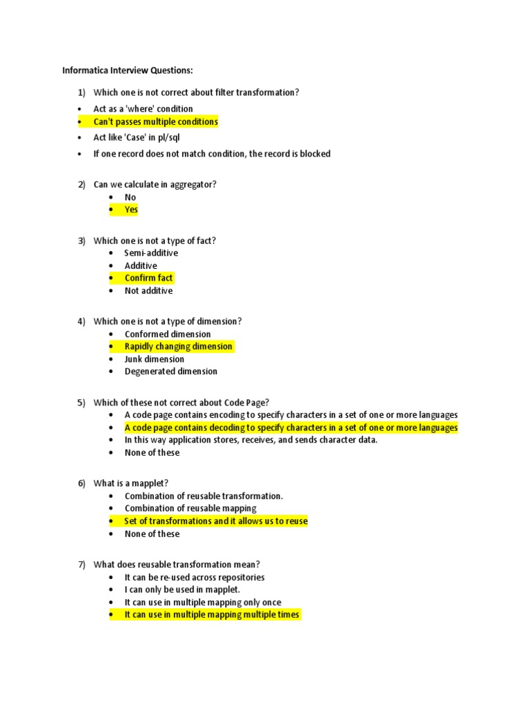 Informatica Interview Questions | PDF | Data Warehouse | Data Mining
