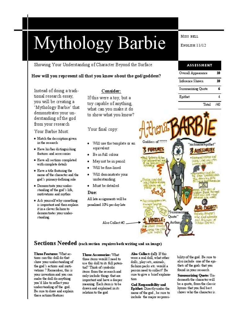 Mythology Barbie Instructions | PDF | Barbie | Dolls