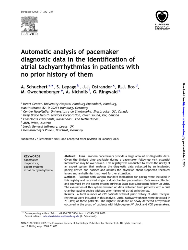 Pacemaker Data Collection From Device | PDF | Artificial Cardiac ...