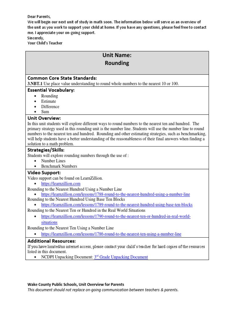 Rounding Parent Overview | PDF | Career & Growth | Teaching Methods ...
