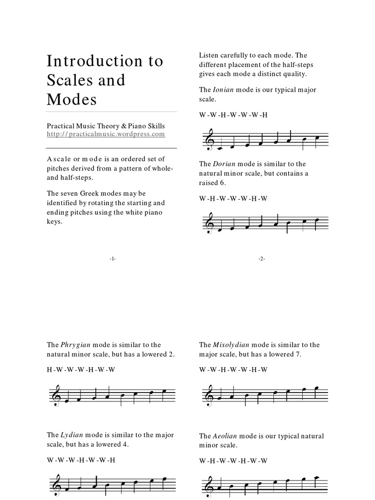 Introduction To Scales and Modes | PDF | Business